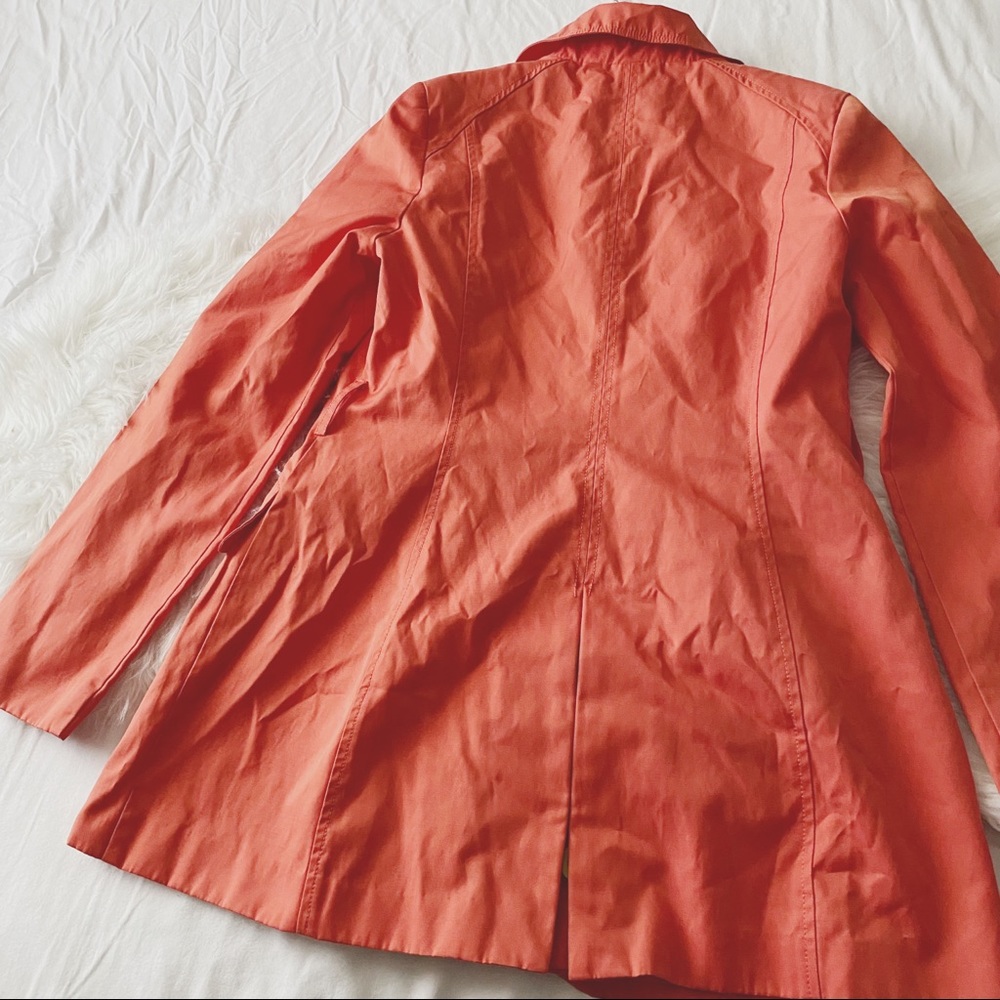 Black Rivet Orange Trench Coat - Gem